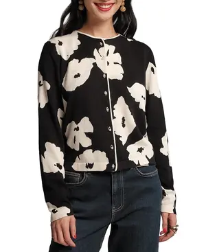 FRANCES VALENTINE Darling Cardigan - Black/oyster