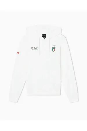 EA7 Cotton Hooded Sweatshirt