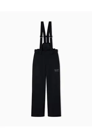 Emporio Armani Technical Ski Trousers With Stratum7 Recycled Padding - Black