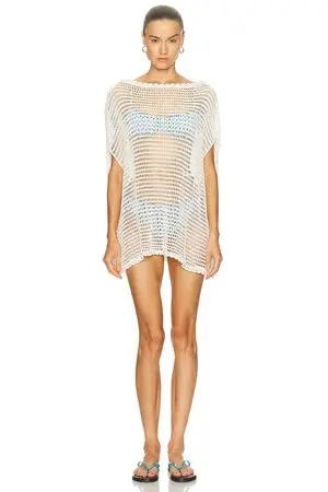 Staud Oriya Loose Knit Mini Dress