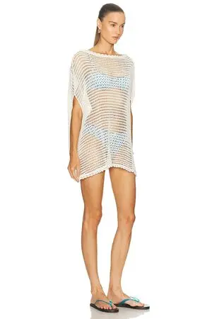 Staud Oriya Loose Knit Mini Dress