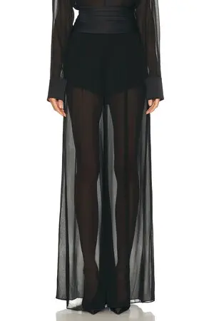 SANS FAFF Tuxedo Palazzo Pant - Black