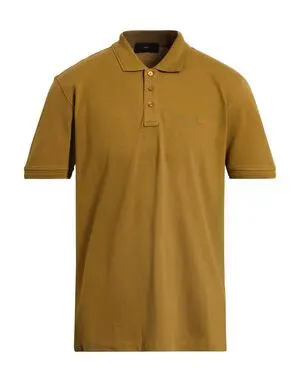 LIU •JO MAN Polo Shirt Khaki Size Cotton, Elastane