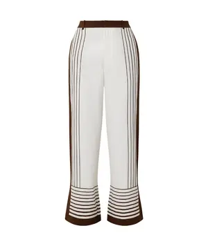 SIR THE LABEL Destino Striped Silk Crepe De Chine Wide-leg Pants - Multi