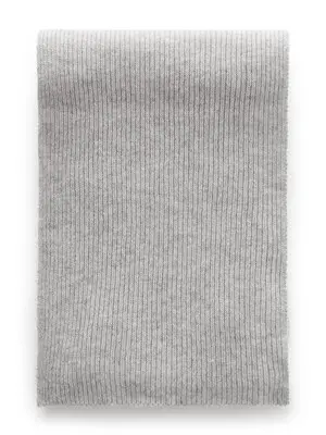 William Lockie Ribbed Cashmere Scarf - Gray