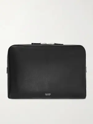 TOM FORD Full-grain Leather Pouch - Black