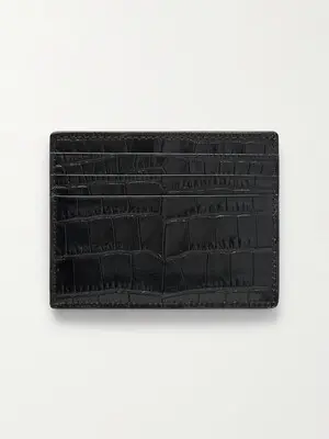 TOM FORD Croc-effect Leather Cardholder
