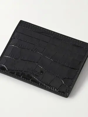 TOM FORD Croc-effect Leather Cardholder