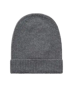 THE ELDER STATESMAN Ribbed Cashmere Beanie - Gray