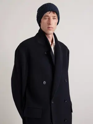 Canali Ribbed Wool And Silk-blend Beanie