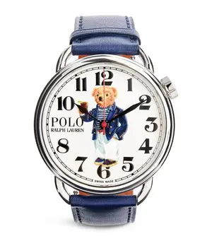 Polo Ralph Lauren Stainless Steel Riviera Polo Bear Strap Watch - White