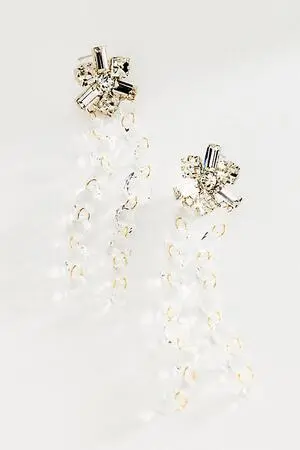 Anthropologie Drippy Crystal Earrings - Clear