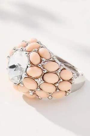 ELIZABETH COLE Elliott Cocktail Ring - Blush