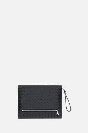 Bottega Veneta Woven Document Holder - Black