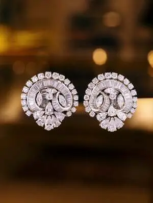 Estate Diamond & Pearl Transformable Earrings