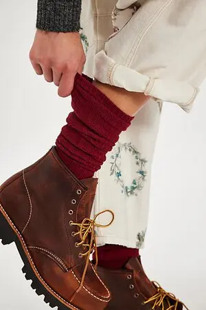 Free People Essential Knee High Socks - Cherry Red