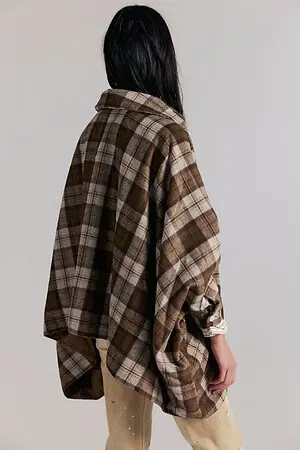 UNDERSTATED LEATHER Western Plaid Cape
