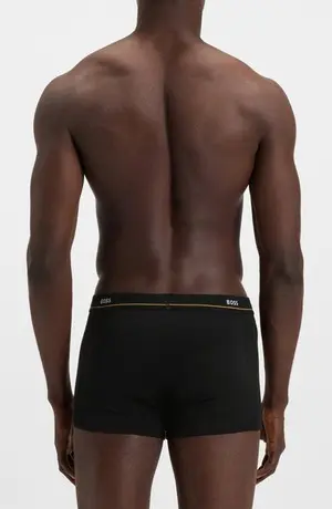 BOSS Assorted 5-pack Essential Stretch Cotton Trunks - Black/blue/grey