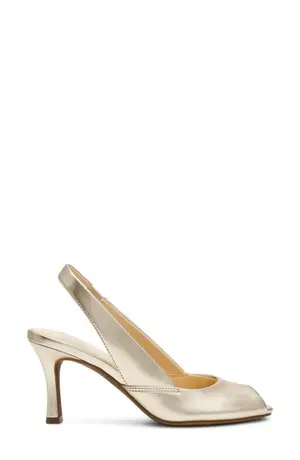 Anne Klein Jovi Slingback Peep Toe Pumps - Gold