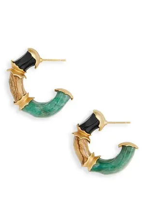 Zimmermann Wisp Jasper Hoop Earrings - Antique Gold/multi Angm