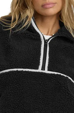 BILLABONG Faux Shearling Half Zip Pullover