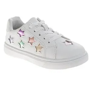 KENSIE GIRL Lace-up Stars Casual Sneakers - White/multicolor