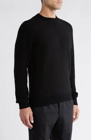 BOSS Hero Wool Crewneck Sweater - Black