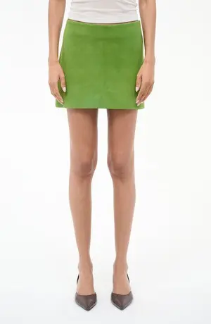 Staud Crest Suede Miniskirt