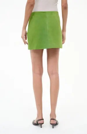 Staud Crest Suede Miniskirt