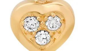 Established Pavé Diamond Heart Huggie Earrings