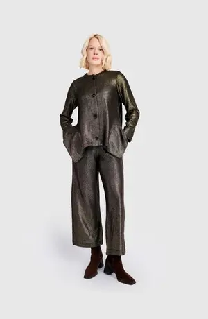 Alembika Flounce Metallic Knit Jacket
