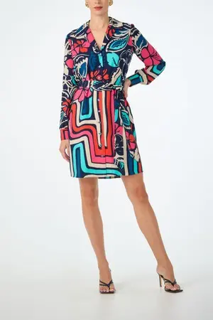 Trina Turk Promenade Printed Shirt Dress - Multi