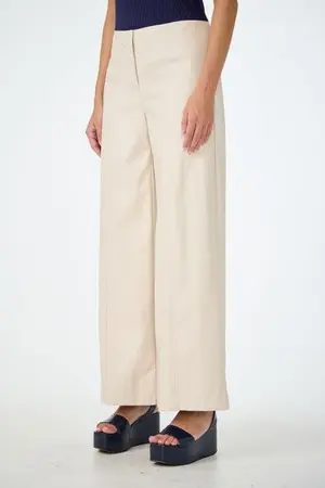 Trina Turk Parque Faux Leather Wide Leg Pant