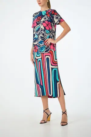 Trina Turk Martay Printed Midi Dress