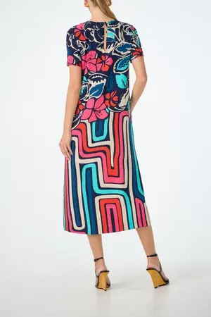 Trina Turk Martay Printed Midi Dress