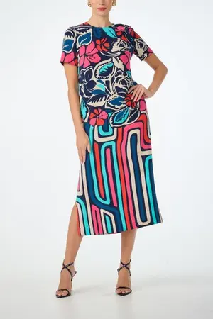 Trina Turk Martay Printed Midi Dress