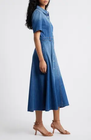 FREEMARKET Denim A-line Shirtdress
