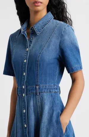 FREEMARKET Denim A-line Shirtdress