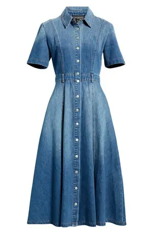 FREEMARKET Denim A-line Shirtdress
