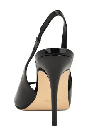 Nine West Pretta Slingback Peep Toe Pumps - Black