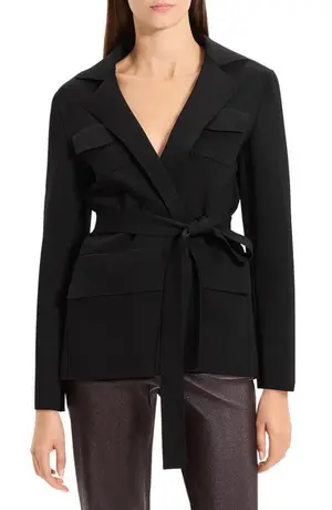 Theory Belted Knit Blazer