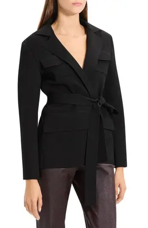 Theory Belted Knit Blazer