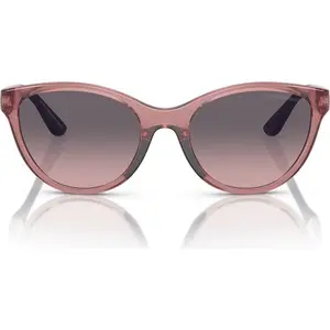 Emporio Armani 48mm Low Bridge Gradient Cat Eye Sunglasses - Lillac/pink Gradient Grey