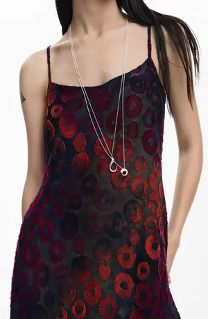 Desigual Flocked Animal Slipdress