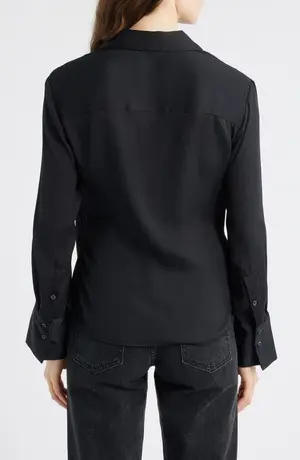 Mango Rider Wrap Satin Shirt