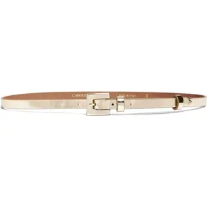 Carolina Herrera Skinny Metallic Leather Belt - Gold