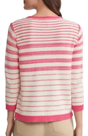 Jones New York Marled Roll Neck Sweater - Fresh Guava/jones White