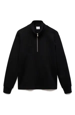 Mango Quarter Zip Cotton Sweatshirt
