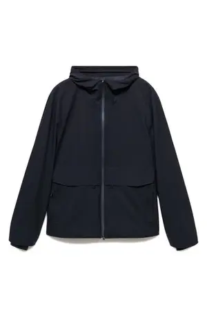 Mango Water Repellent Thermolite® Hooded Jacket - Navy