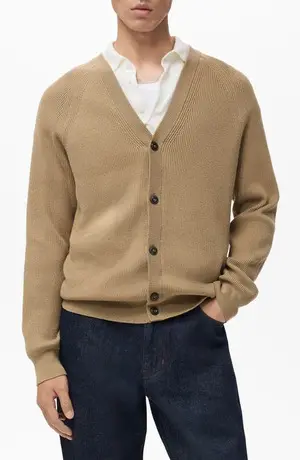 Mango V Neck Cardigans For Men